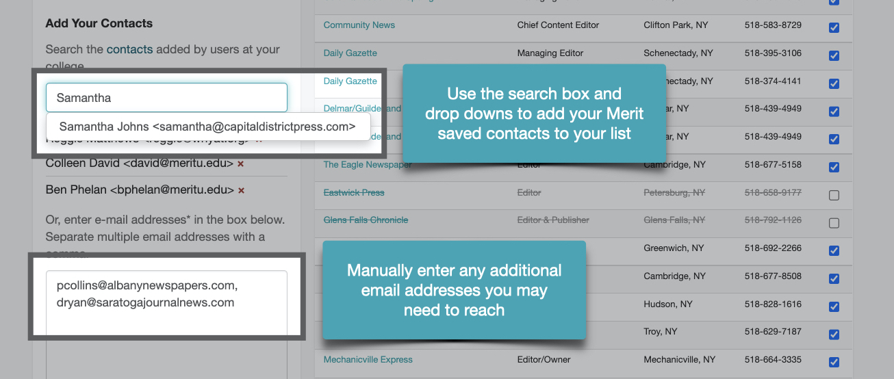 Build a Distribution List – Merit
